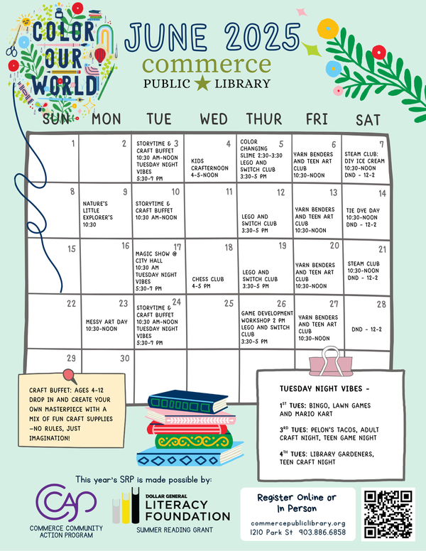 What's happening at the library? — Commerce Public Library